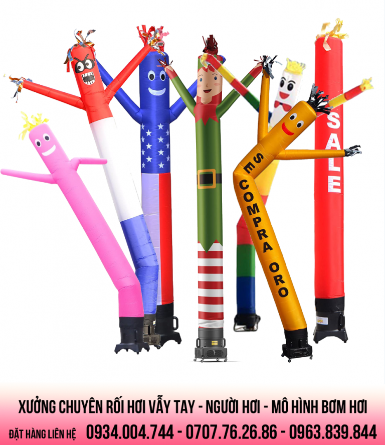 Rối Hơi Vẫy Tay, Xưởng May Rối Hơi Giá Rẻ, Mascot Hơi ZOZO