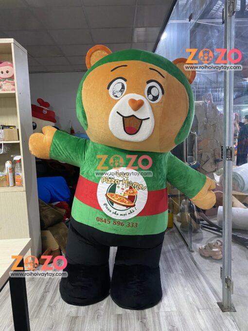 Chuyên nhận làm mascot quận 8 - Rối hơi vẫy tay